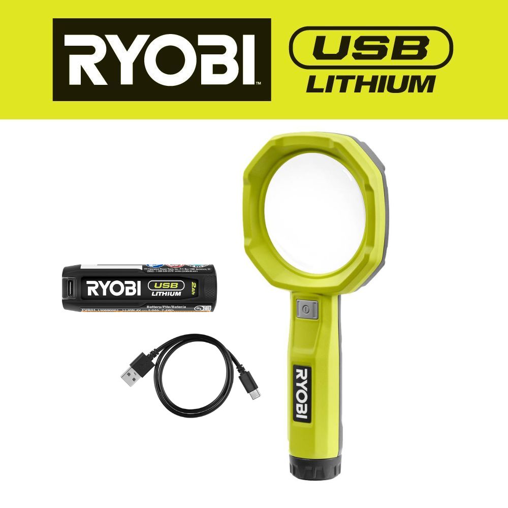Ryobi USB Lithium LED Magnifying Light - Concord Carpenter